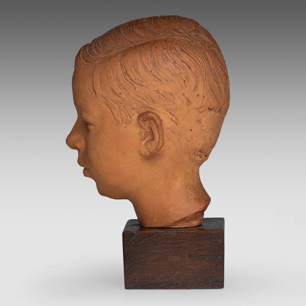 Jos De Decker | terracotta bust of a young boy | MutualArt
