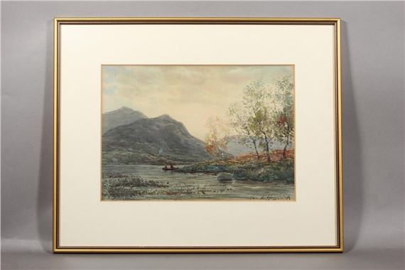 John Hamilton Glass | rowing boat on a Scottish Highland loch | MutualArt
