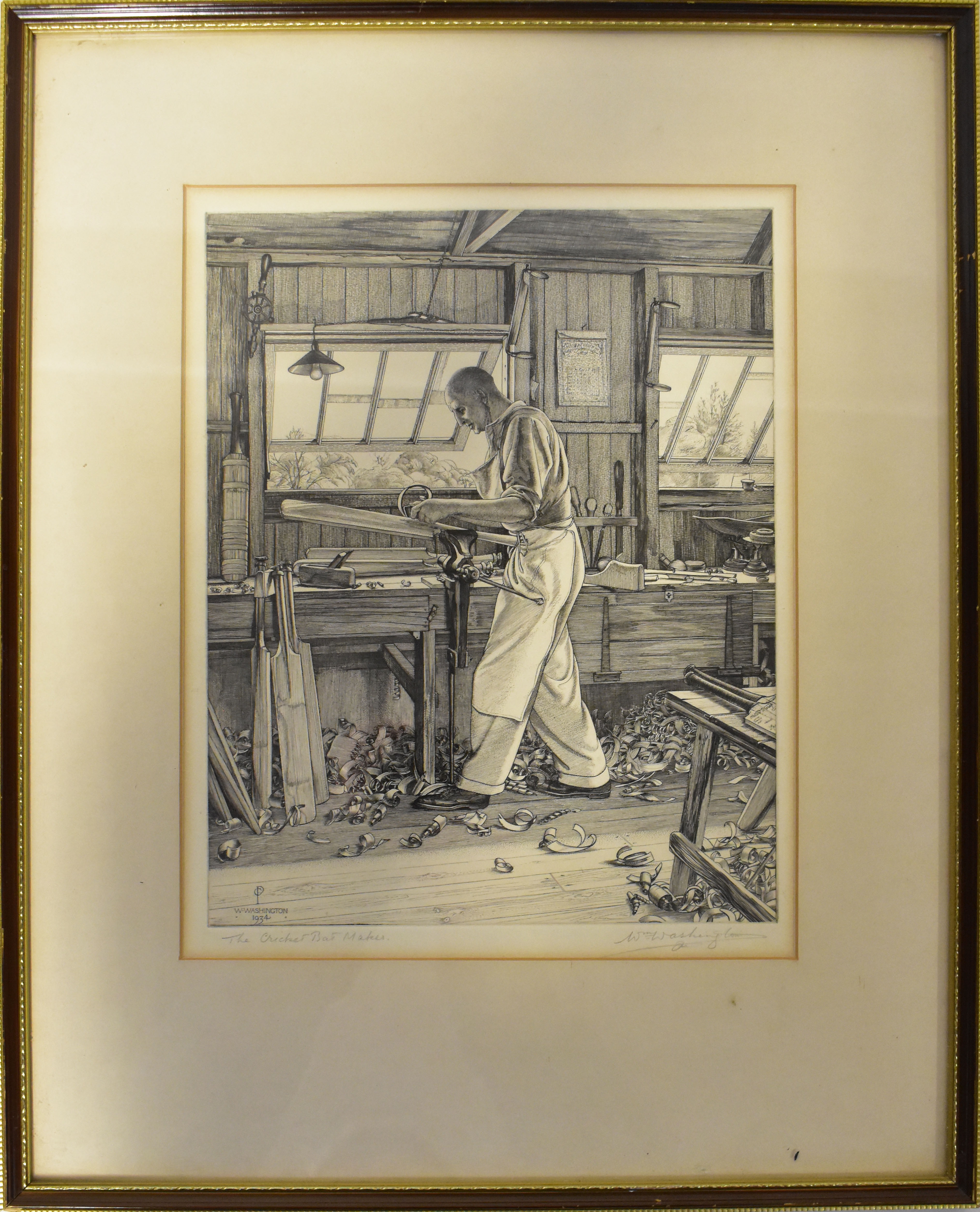 William Washington | The Cricket Bat Maker | MutualArt