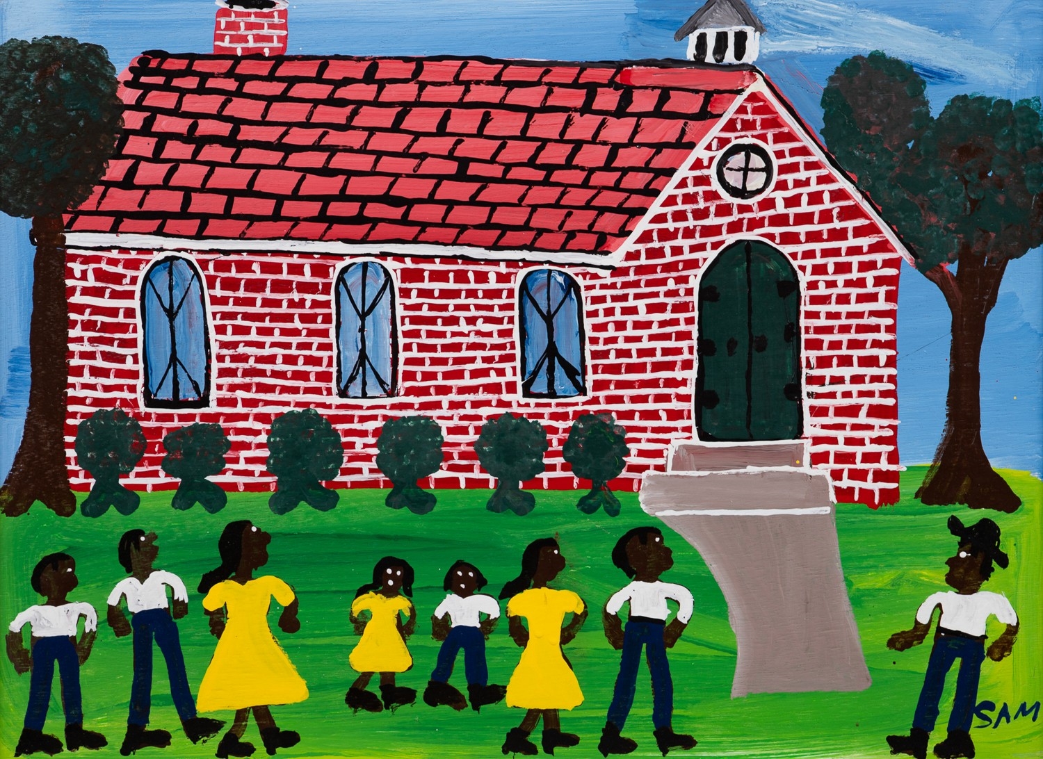 Sam McMillan | Red Brick Church | MutualArt