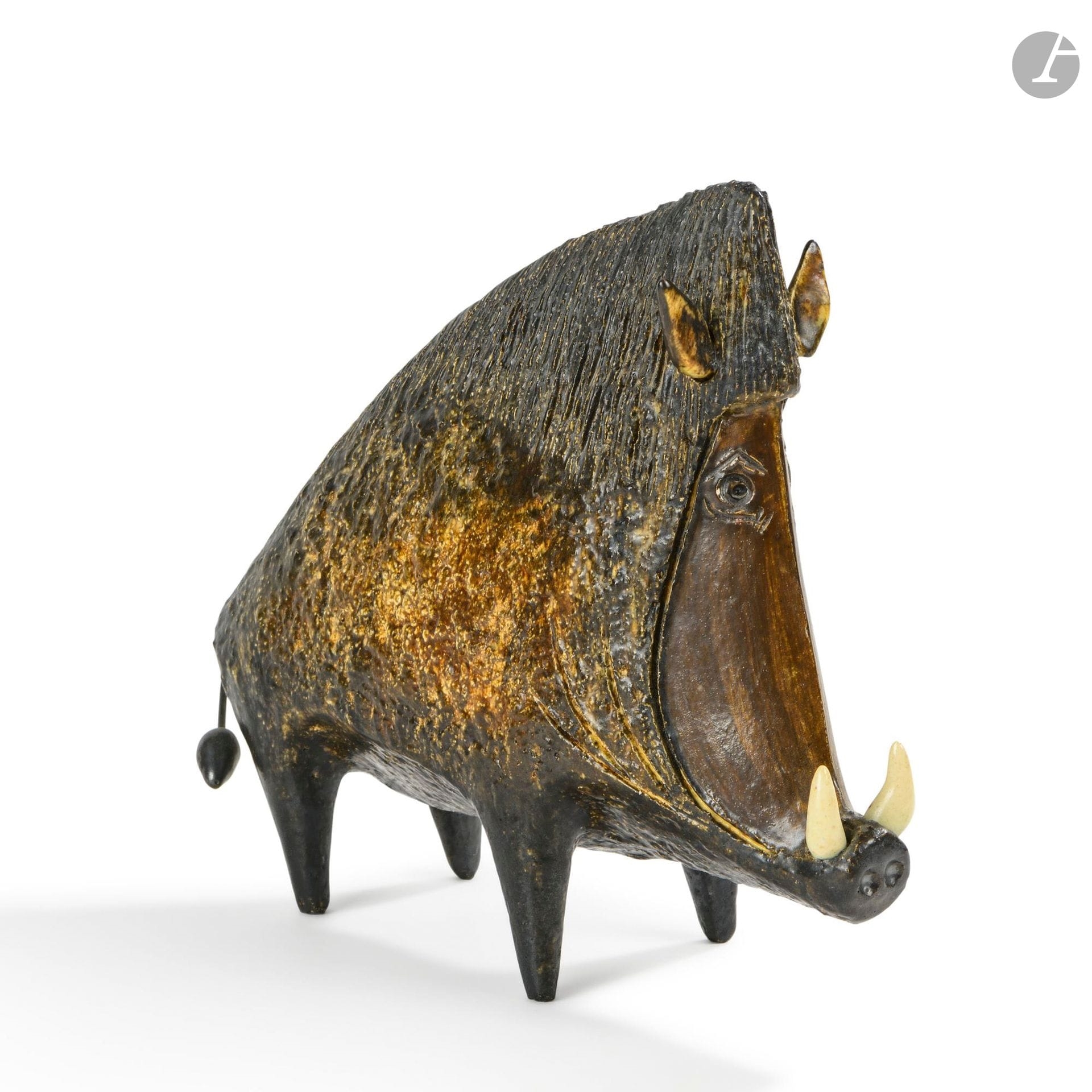 Raphael Giarrusso | Wild boar Sculpture | MutualArt