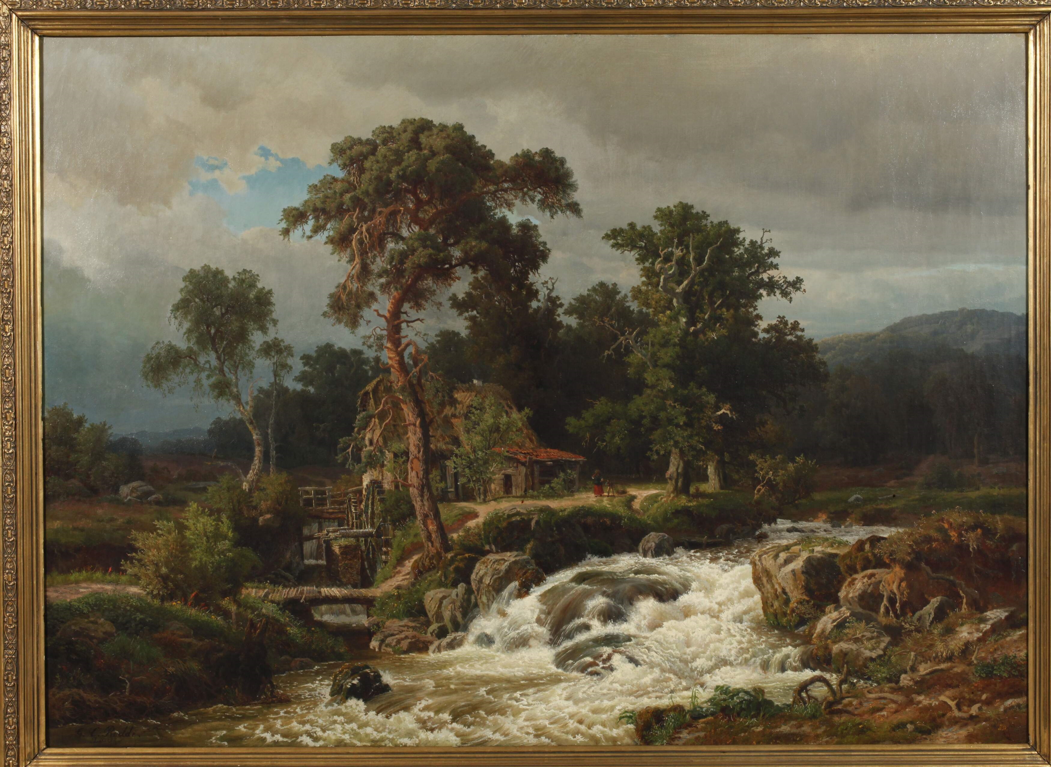 Carl Gustav Rodde | Mühle am Gebirgsbach (1880) | MutualArt