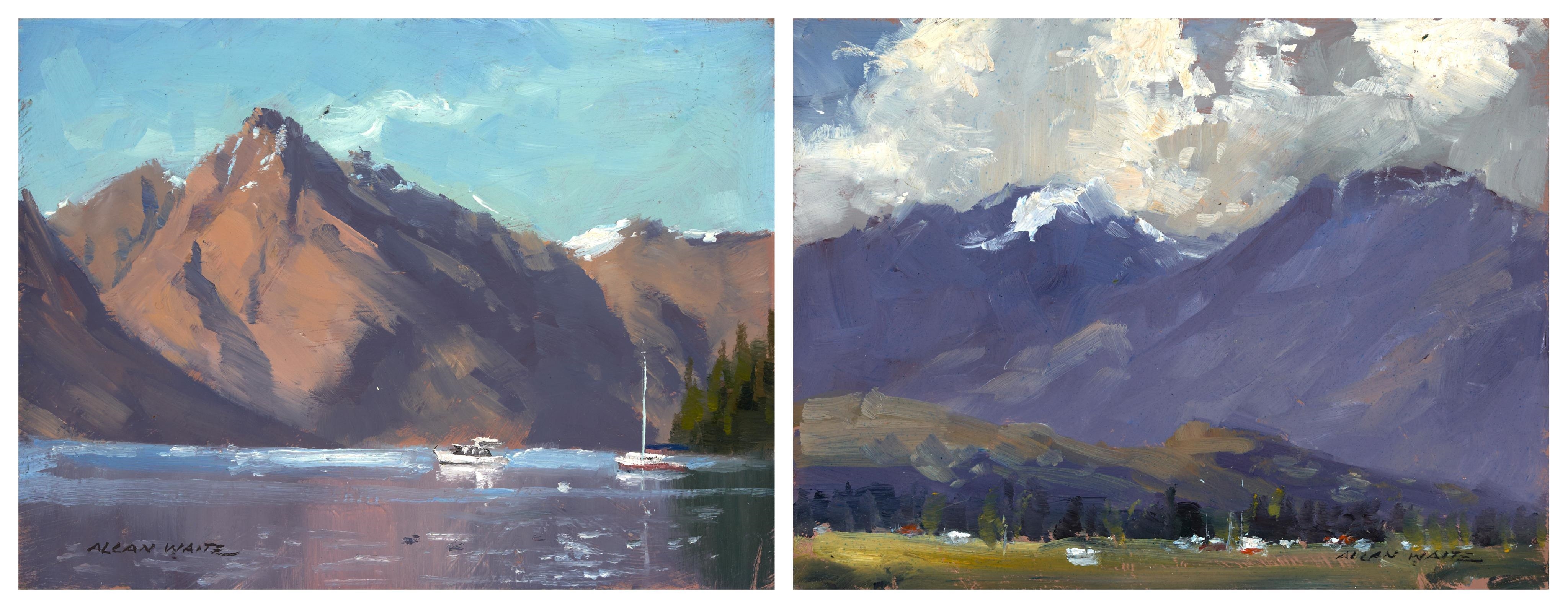 Allan Waite | Pair of Portraits & Four New Zealand Landscapes | MutualArt