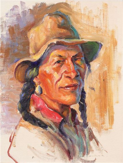 Nicholas de Grandmaison | PORTRAIT WITH HAT | MutualArt