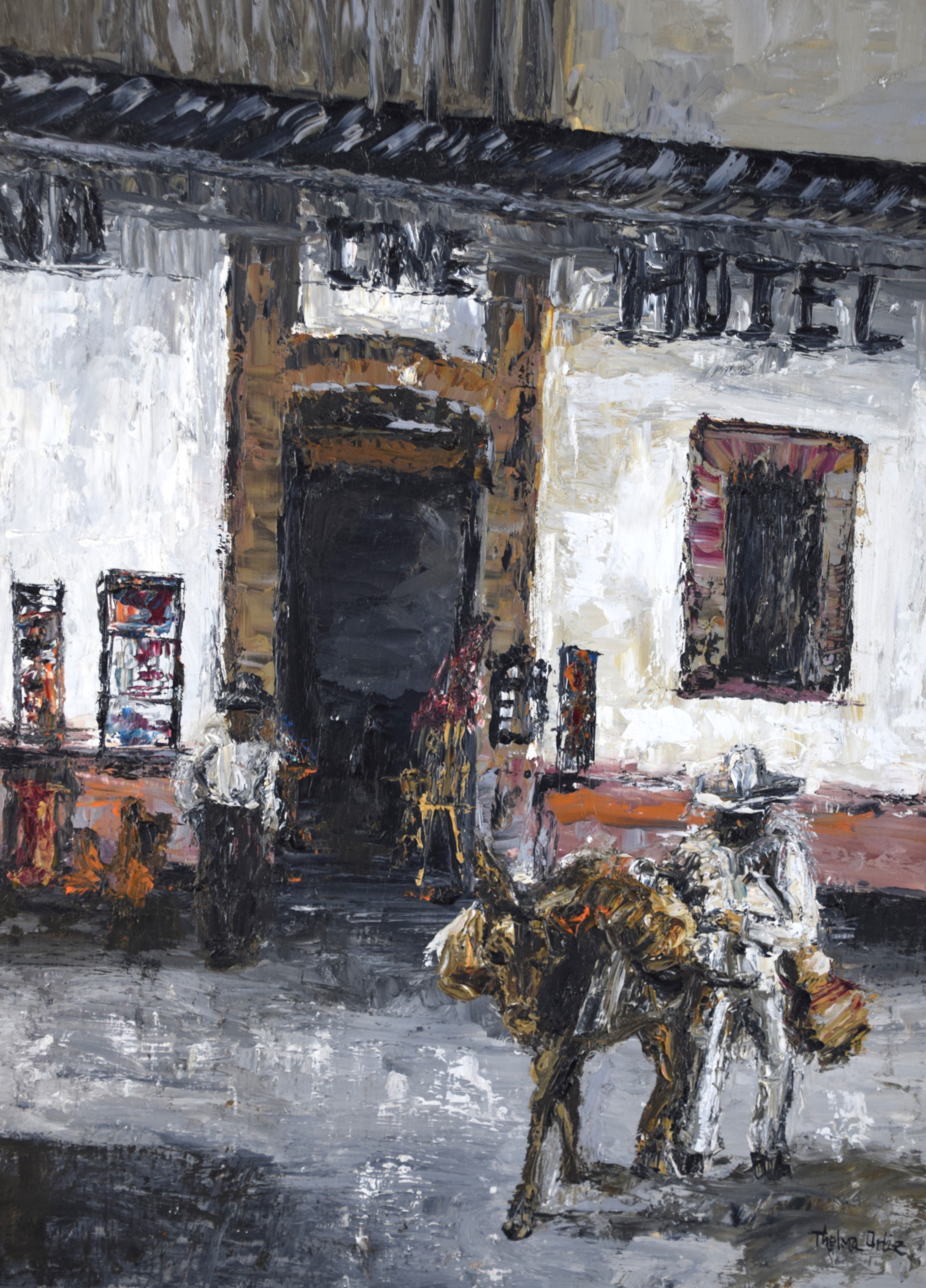 Homer Costello | Homer Costello Hotel Oil On Board | MutualArt