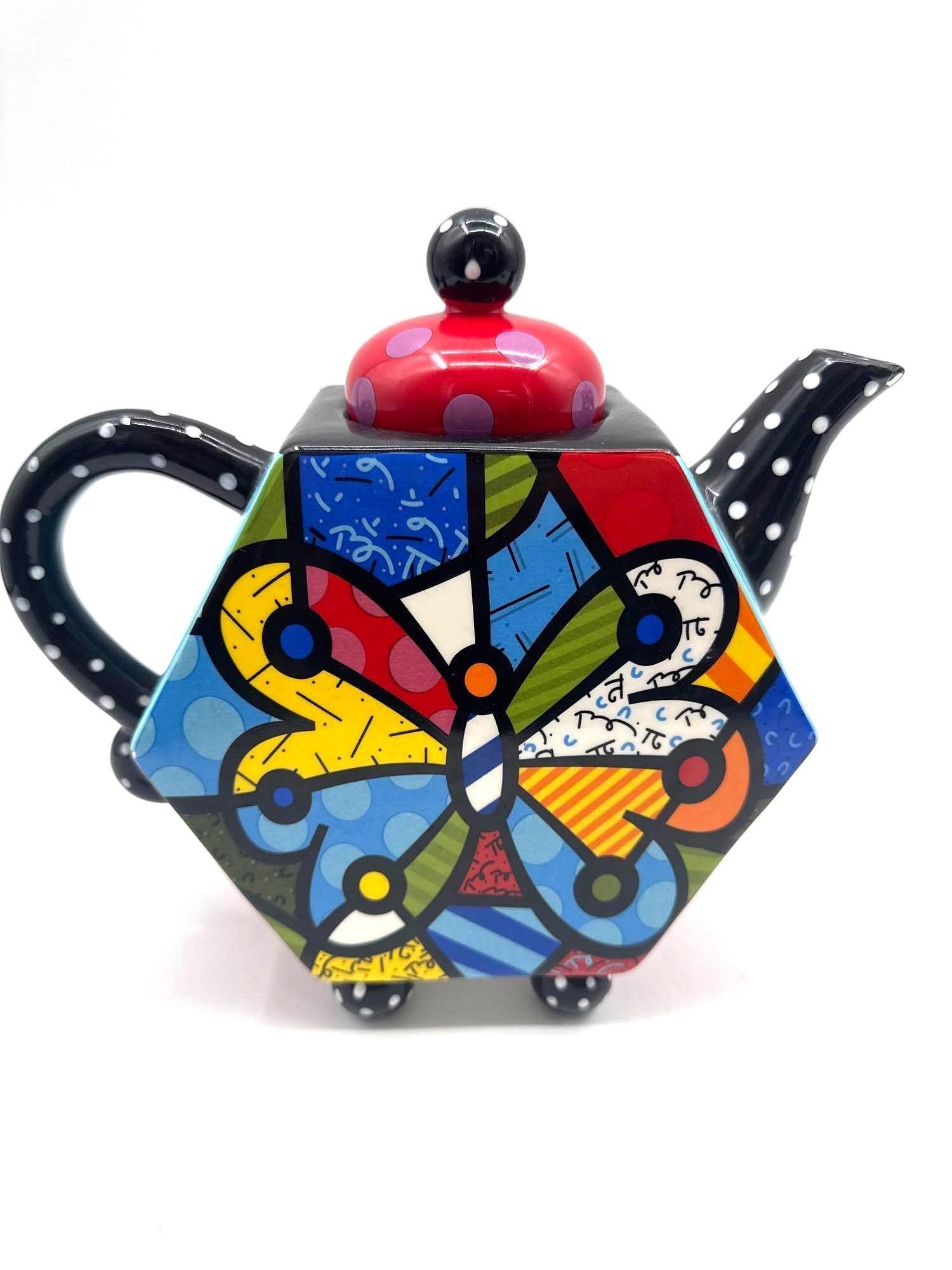 Romero Britto | Butterfly Hexagon Teapot | MutualArt