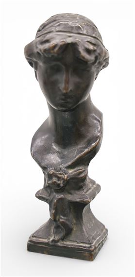 Olin Levi Warner | Bust of Maiden (1880) | MutualArt