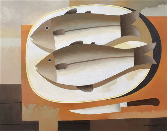Reg Cartwright | Still Life with Two Fishes (1997) | MutualArt