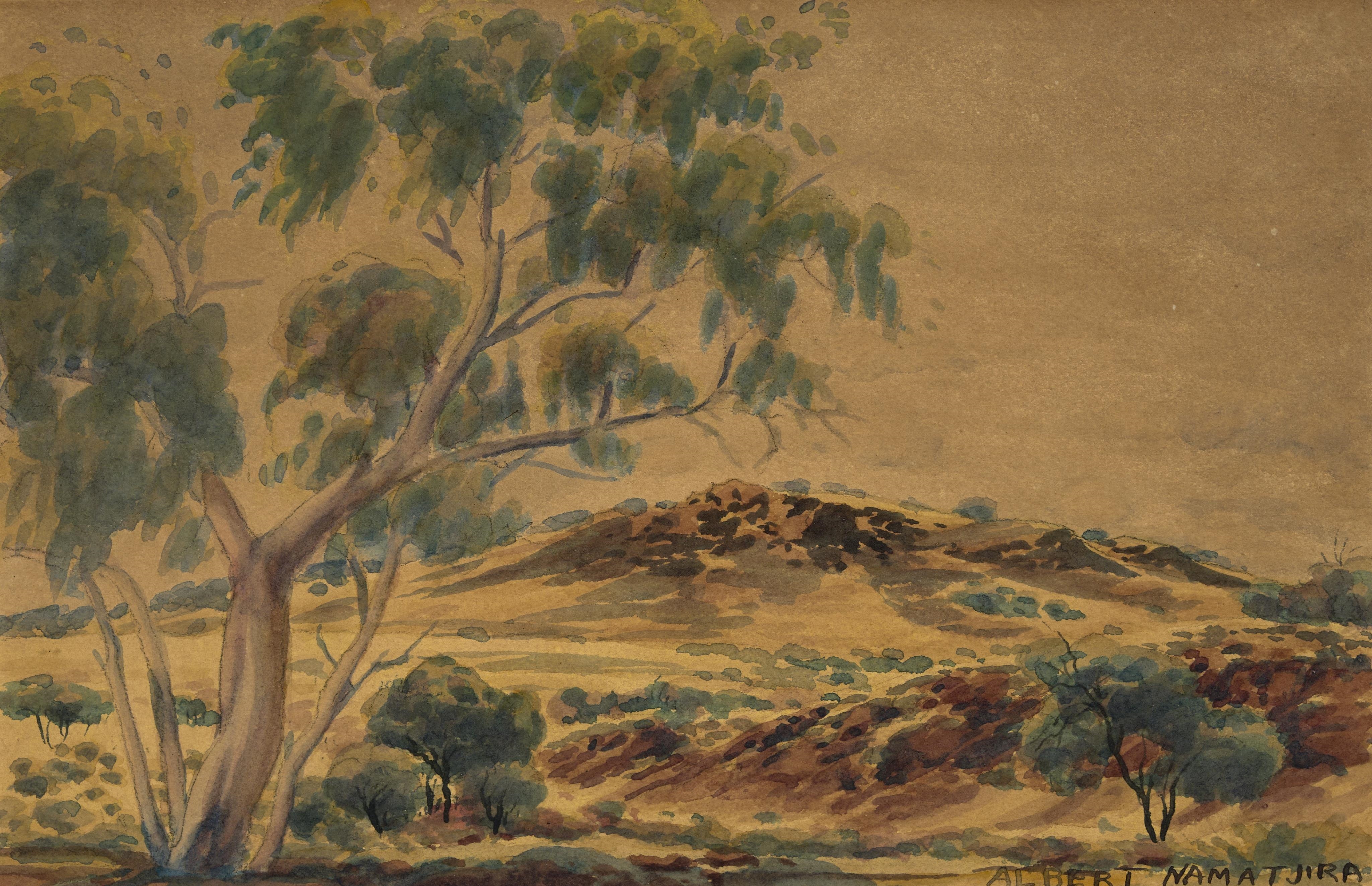 Albert Namatjira | Central Australian Landcape | MutualArt