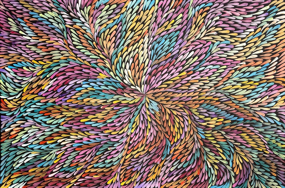 Heather Long Pitjara | Desert Yam Leaves | MutualArt