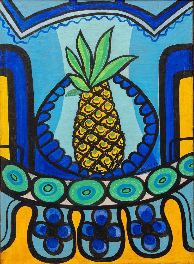 Amelia Peláez | Still-life with the pineapple (1964) | MutualArt