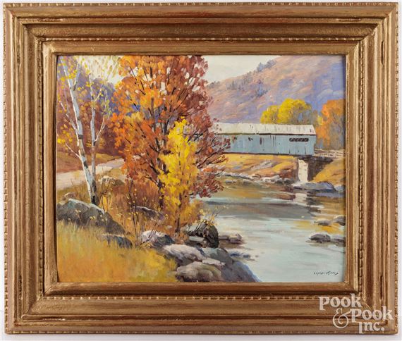 Charles Gordon Harris | Covered Bridge Dummerston Vermont | MutualArt