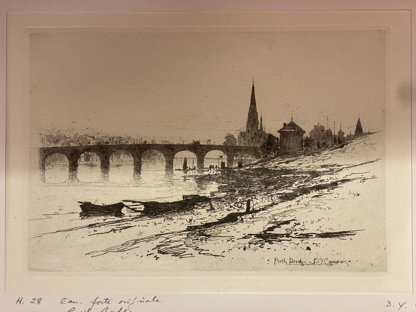 David Young Cameron | Perth Bridge (Circa 1900) | MutualArt