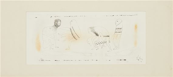 Fred Deux | Cinq personnages (1958) | MutualArt