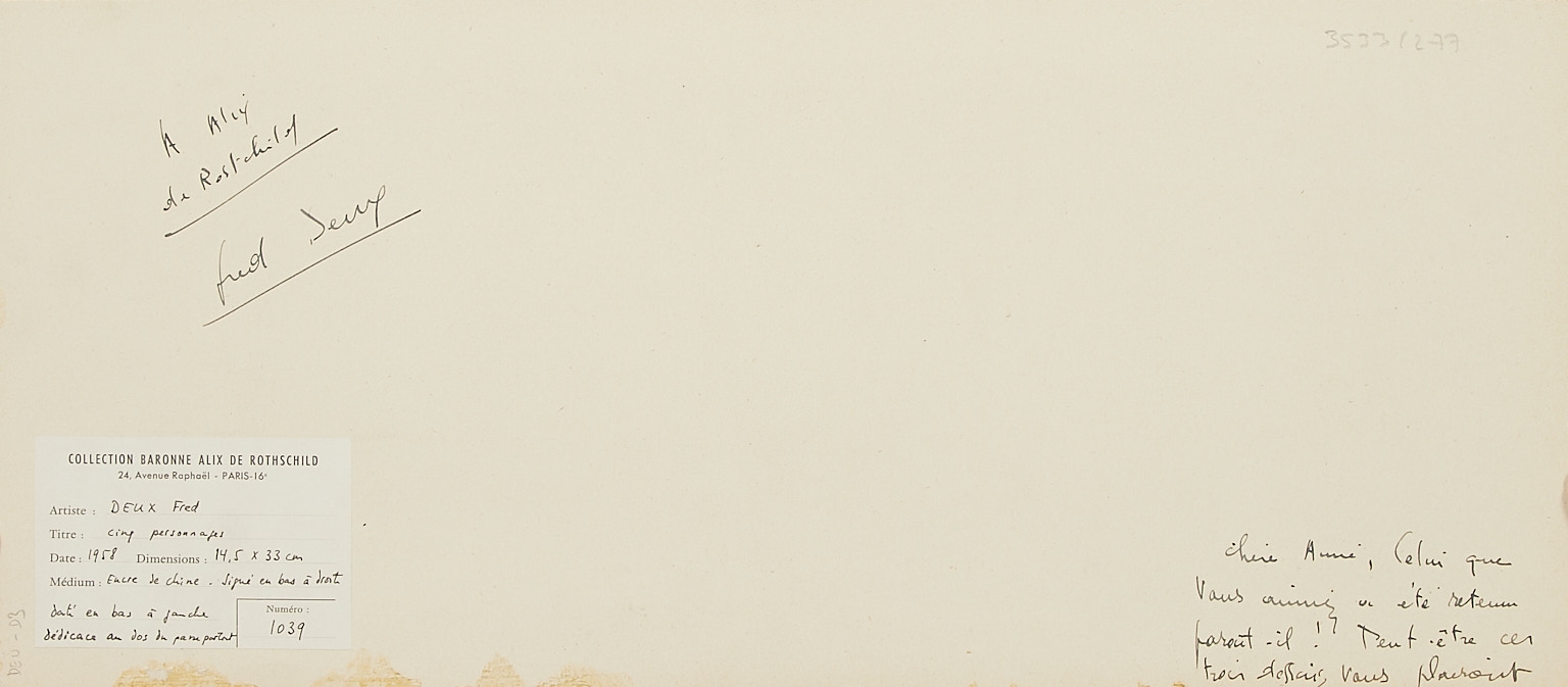 Fred Deux | Cinq personnages (1958) | MutualArt