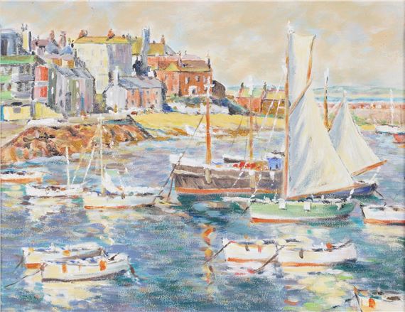 Stanley Royle | A sunlit harbour | MutualArt
