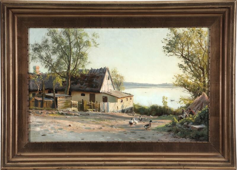 Peder Mork Monsted | View from a farm in Jyllinge with ducks and a view ...