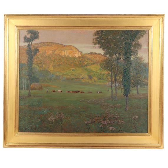 Louis Oscar Griffith | Texas pastoral landscape (1909) | MutualArt