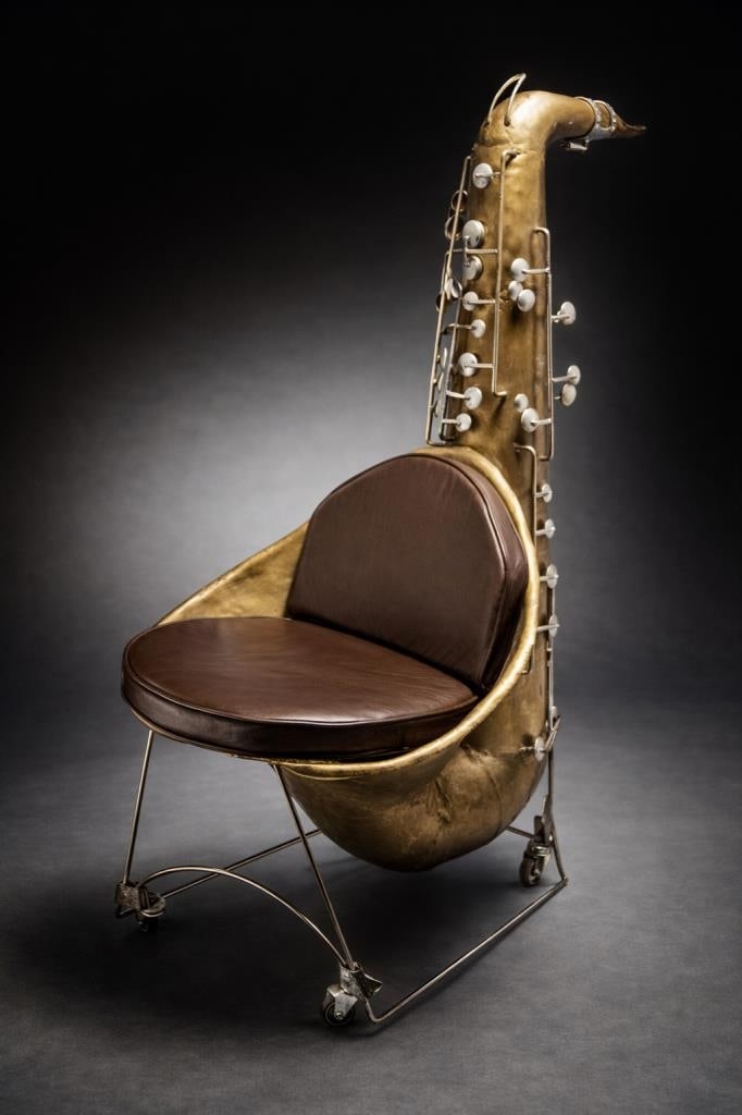 Alain Aparicio | Saxophone-Shaped Art Furniture Chair | MutualArt