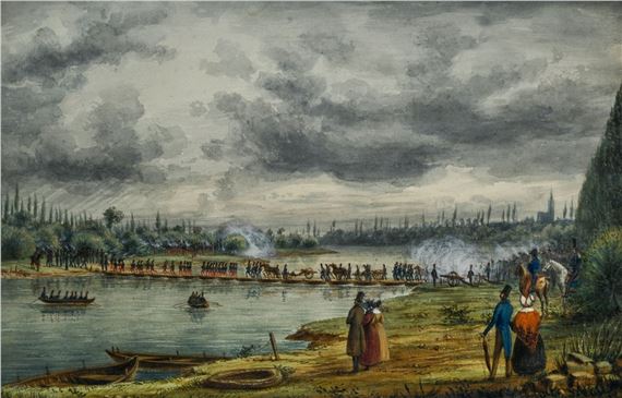 French School, 18th Century | Battle of Arcole Bridge (18th Century ...