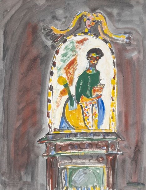 Armand Avril | Self-portrait with mirror (2005) | MutualArt