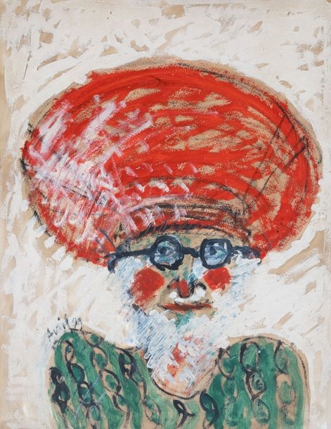 Armand Avril | Self-portrait with turban (1999) | MutualArt