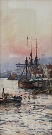 Frederick William Scarborough | Whitby harbour scene | MutualArt