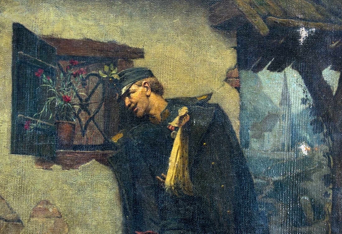 Ernst Payer | Wounded Soldier (1891) | MutualArt