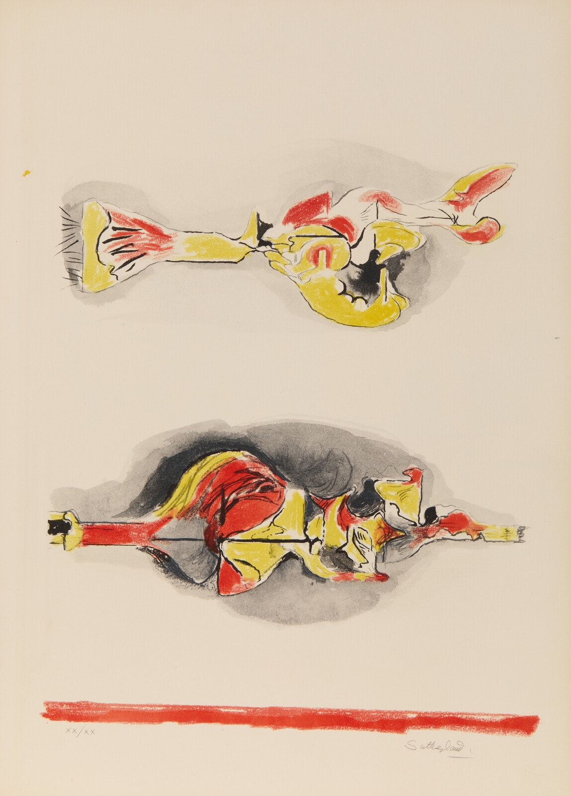 Graham Sutherland | FLYING AND FLOATING FORMS (1974) | MutualArt