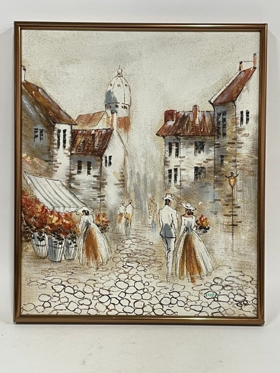 Boris Chezar | SET OF 3 CHEZAR MID-CENTURY IMPRESSIONIST STREET SCENE ...