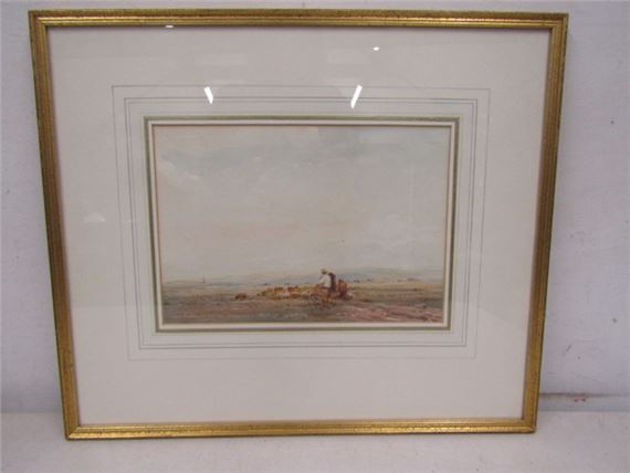 Claude Hayes | watercolour of a rural farming scene | MutualArt
