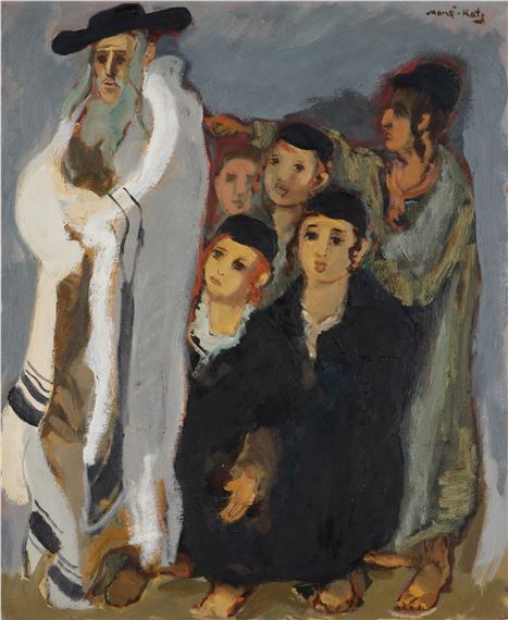 Emmanuel Mané-Katz | Rabbi with Children (1894 - 1962) | MutualArt