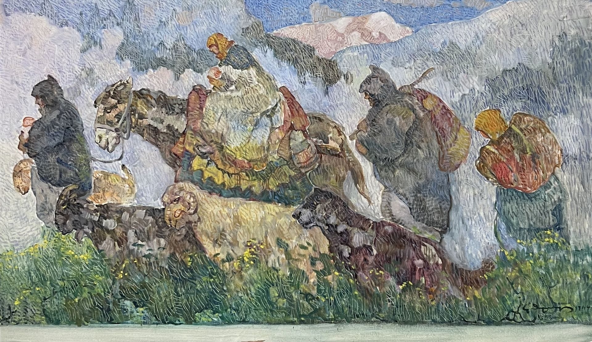 Greek School | Shepherds in the mountains | MutualArt