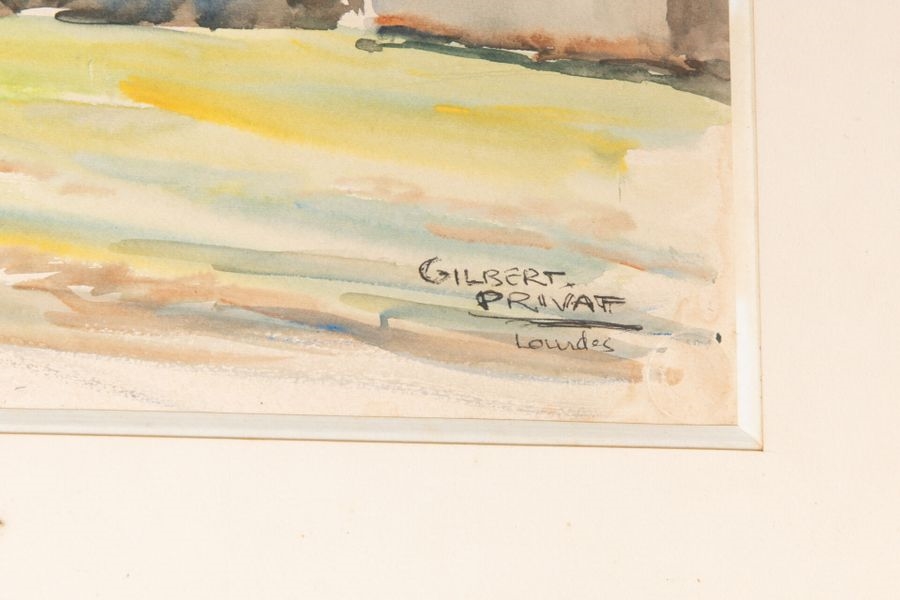 Gilbert Auguste Privat | Landscape of Lourdes | MutualArt
