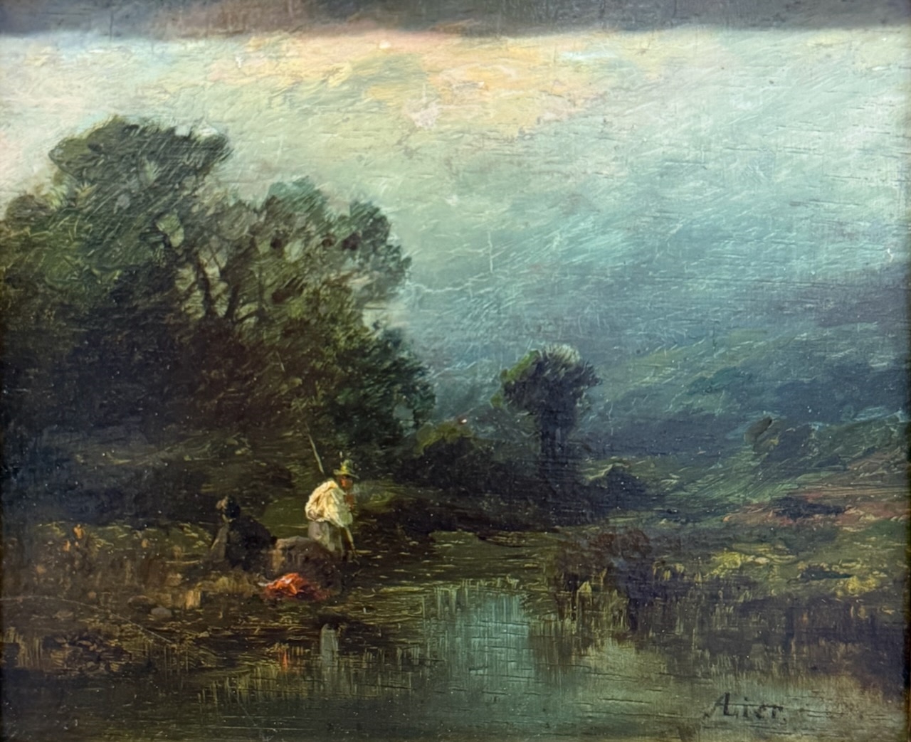 Adolf Heinrich Lier | Fisherman on the water | MutualArt