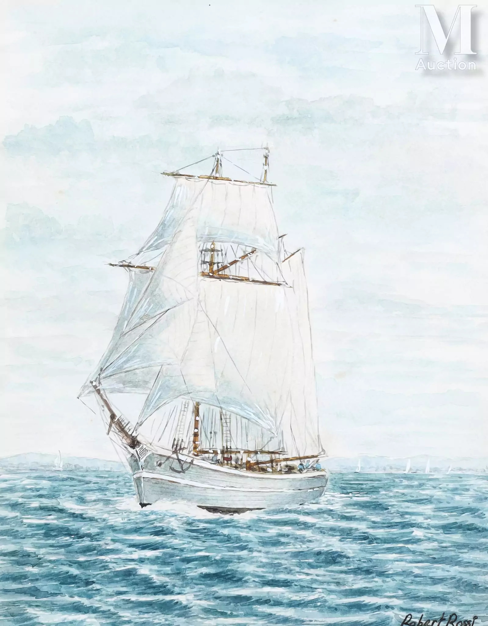 Robert Rossi | Goélette en mer | MutualArt
