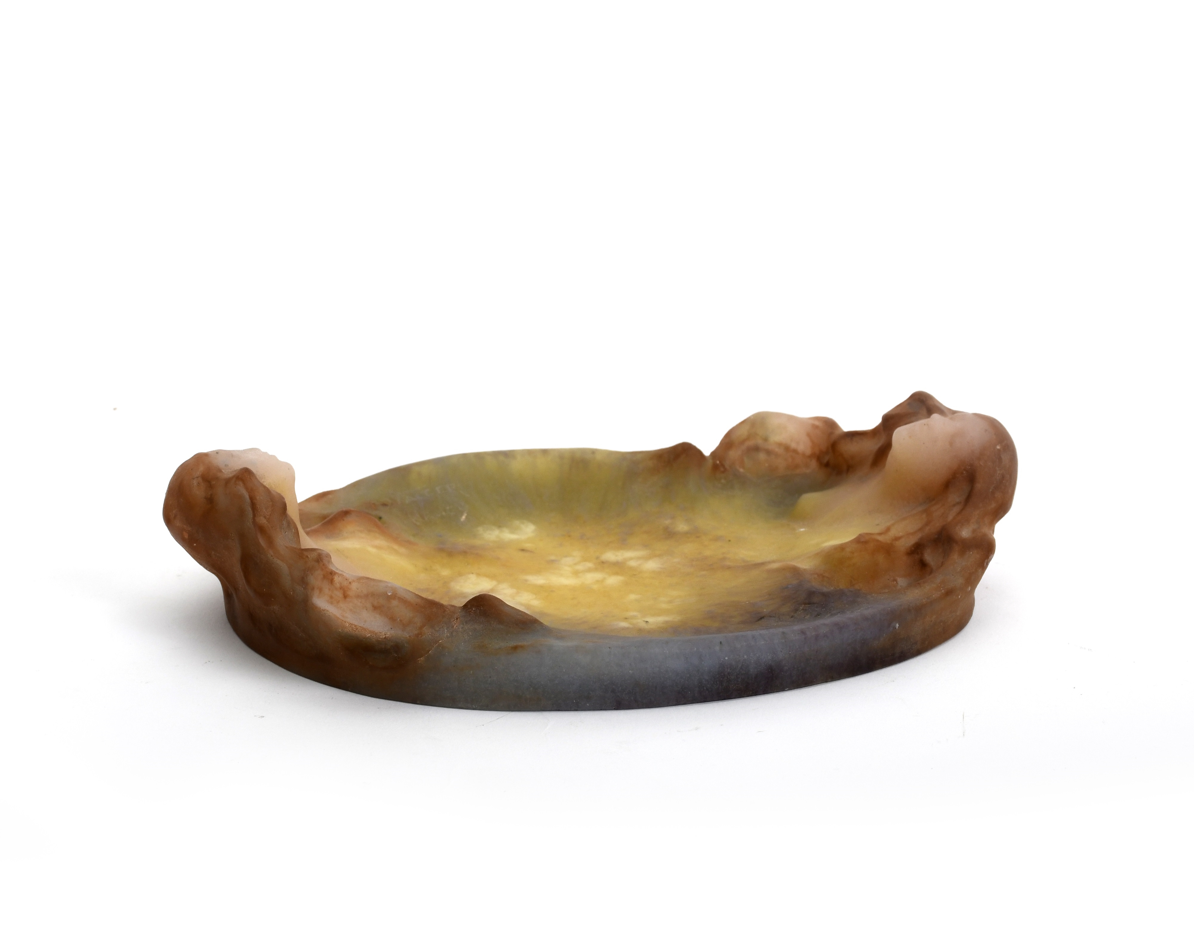 Alfred Finot | Art Nouveau pate de verre glass dish | MutualArt