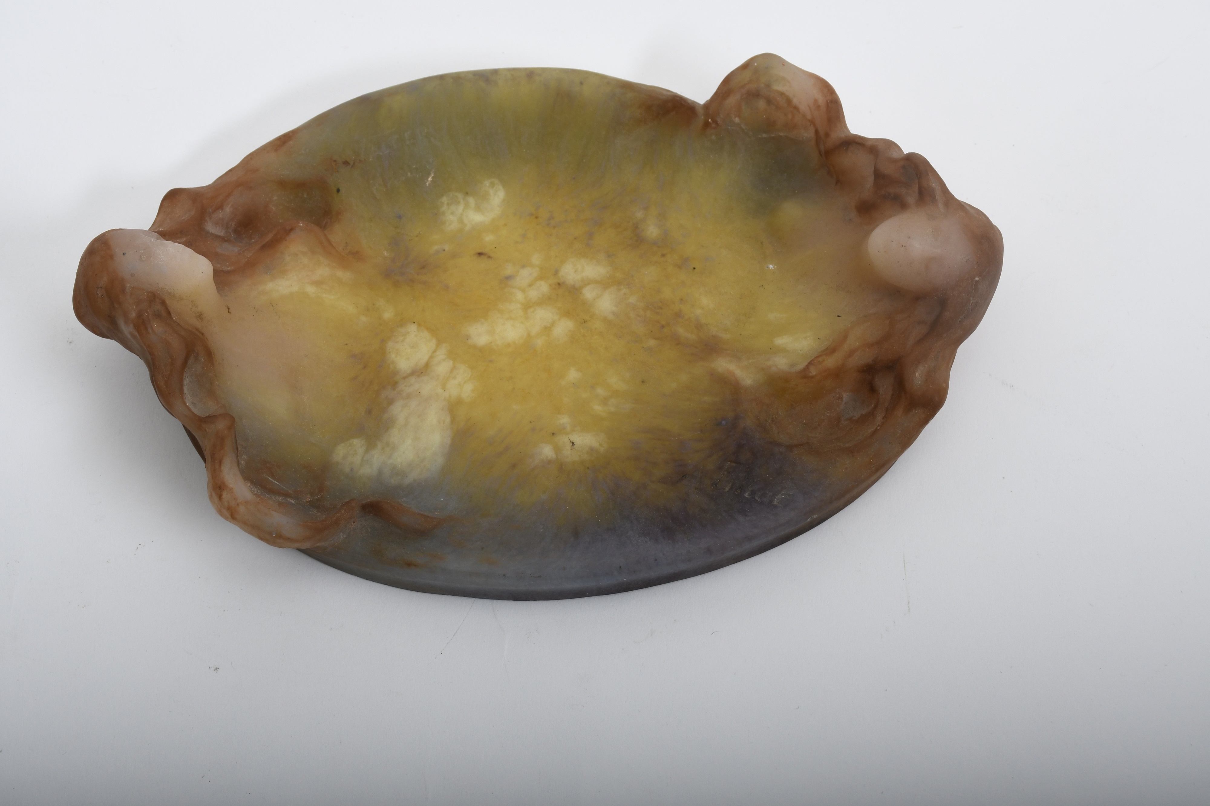 Alfred Finot | Art Nouveau pate de verre glass dish | MutualArt