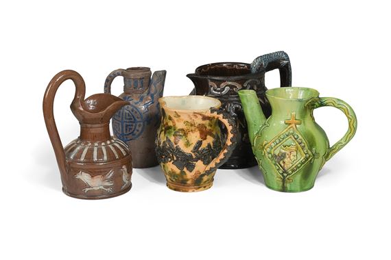 Edward Bingham | a selection of pottery jugs | MutualArt