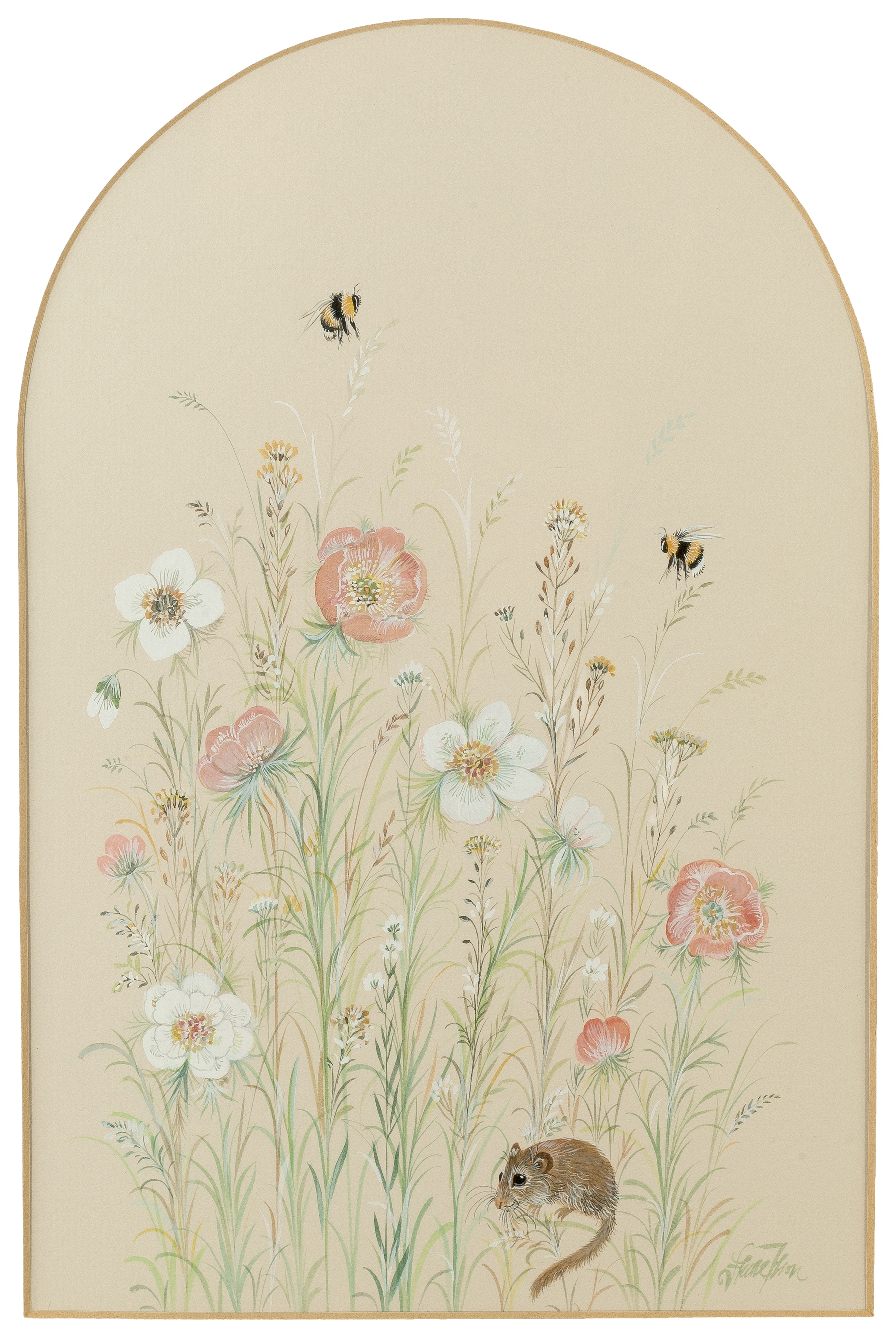 Raymond Harris Ching | Wildflowers and field mouse | MutualArt