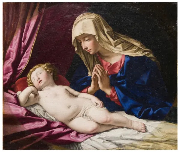 il Sassoferrato | Madonna in adorazione del Bambino dormiente | MutualArt
