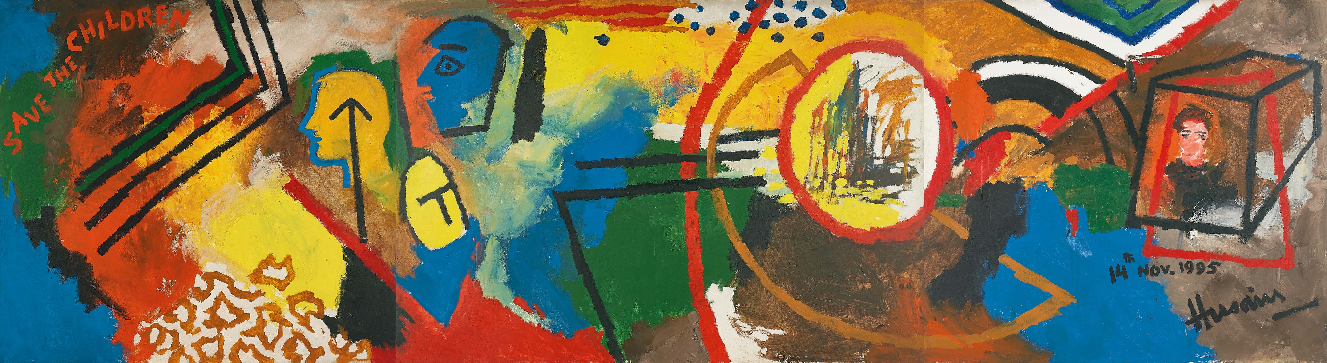 Maqbool Fida Husain | Save the Children (1995) | MutualArt