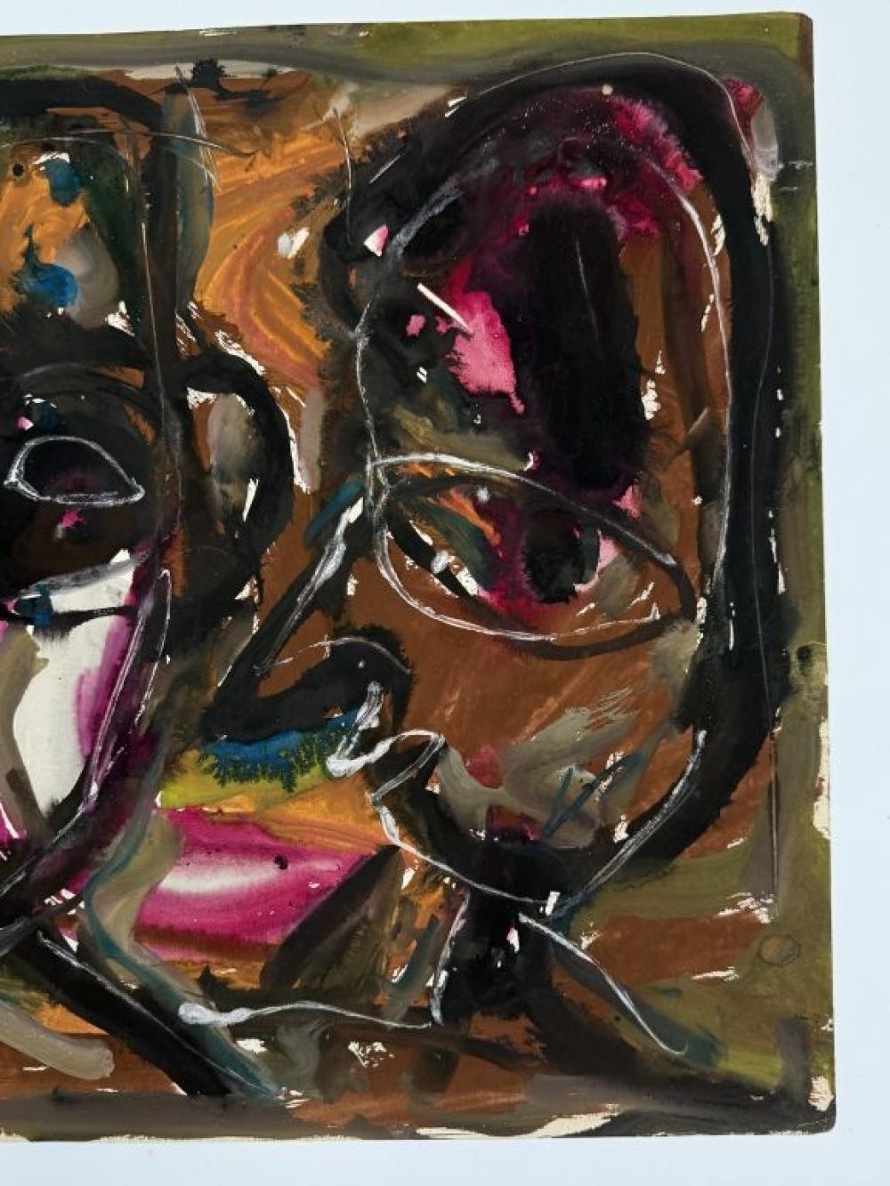 Rolph Scarlett | Abstract expressionist portrait of two figures | MutualArt