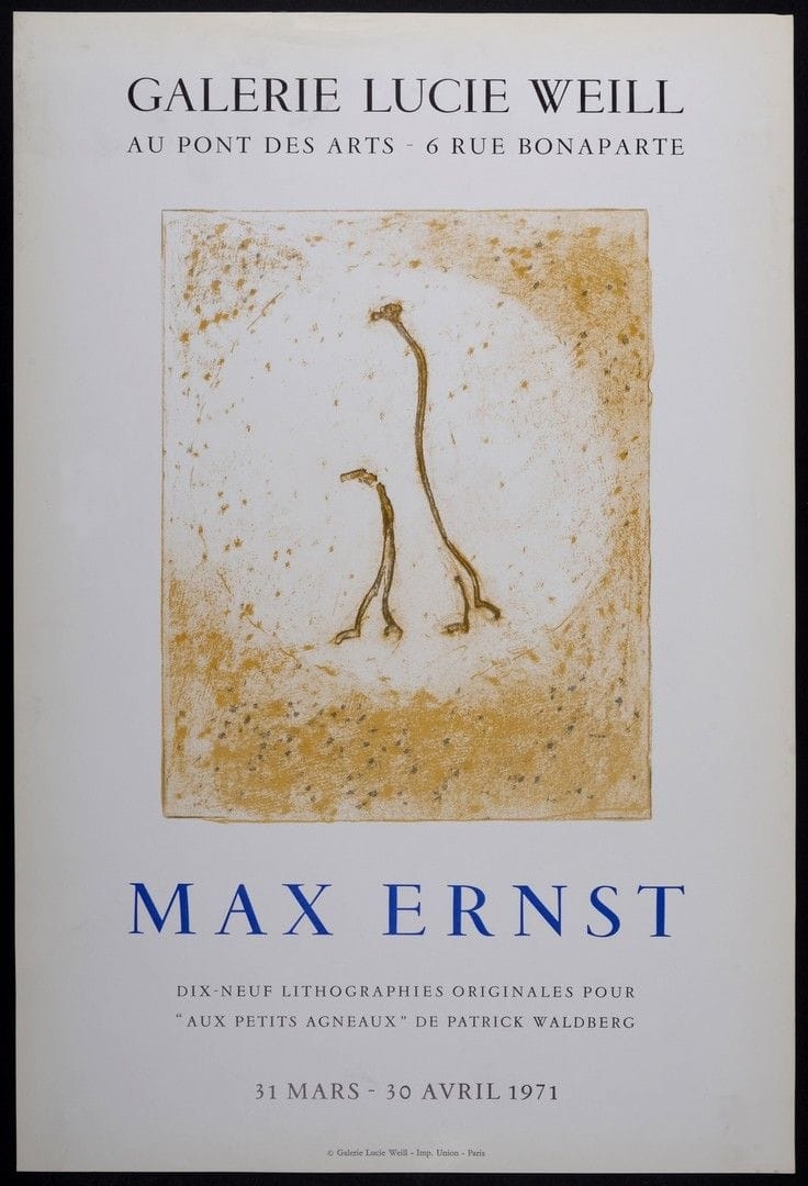 Max Ernst | Offset lithographic poster on heavyweight paper (1971 ...