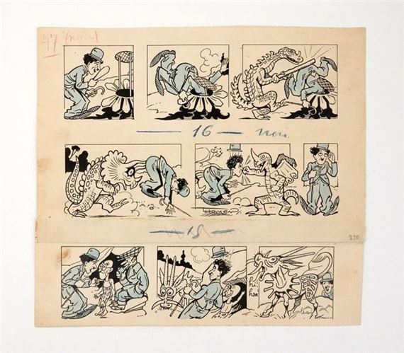 Charlot Thomen | Sheet in three strips | MutualArt