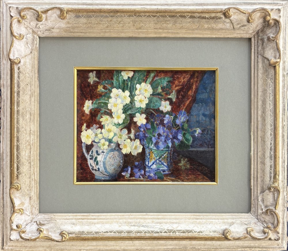 Giuseppe Manzone | Primule e Viole (1922) | MutualArt