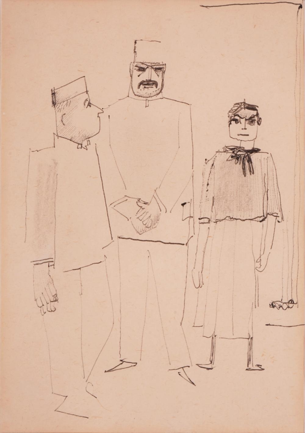 Fritz Huhnen | Three standing figures | MutualArt