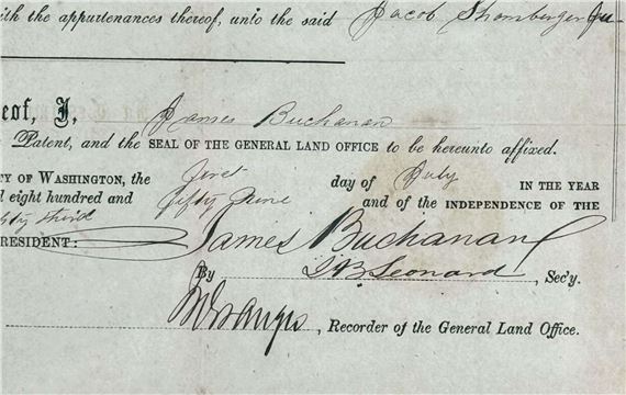 James Buchanan | Land Grant (1859) | MutualArt