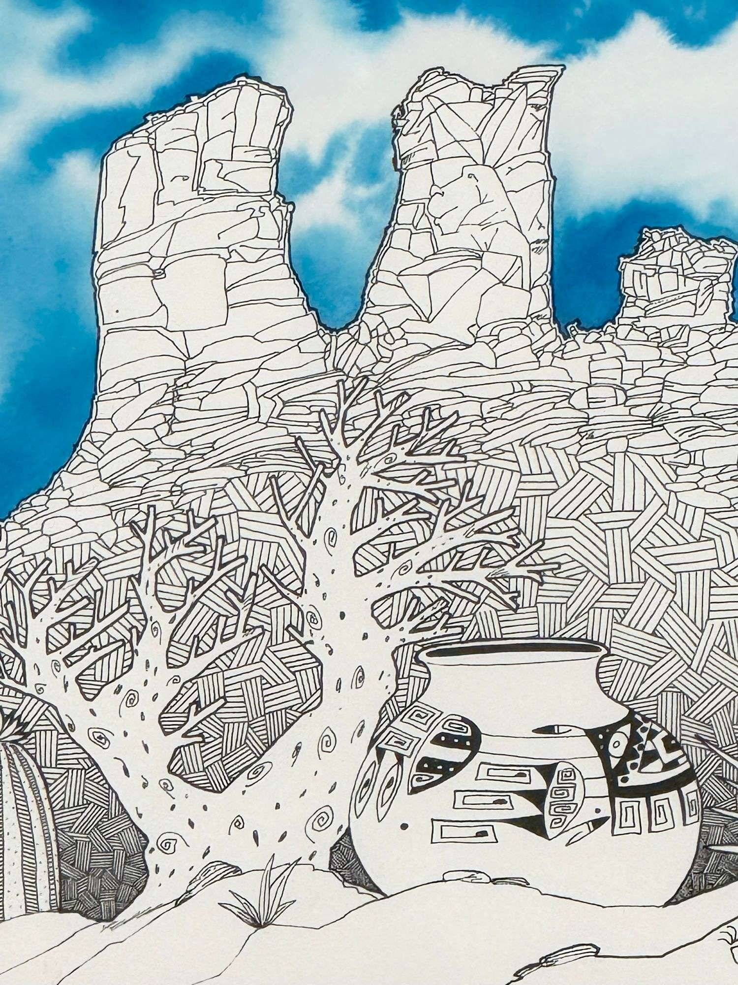 Troy L. Whitethorne | Native American Ink & Watercolor Art On Paper ...