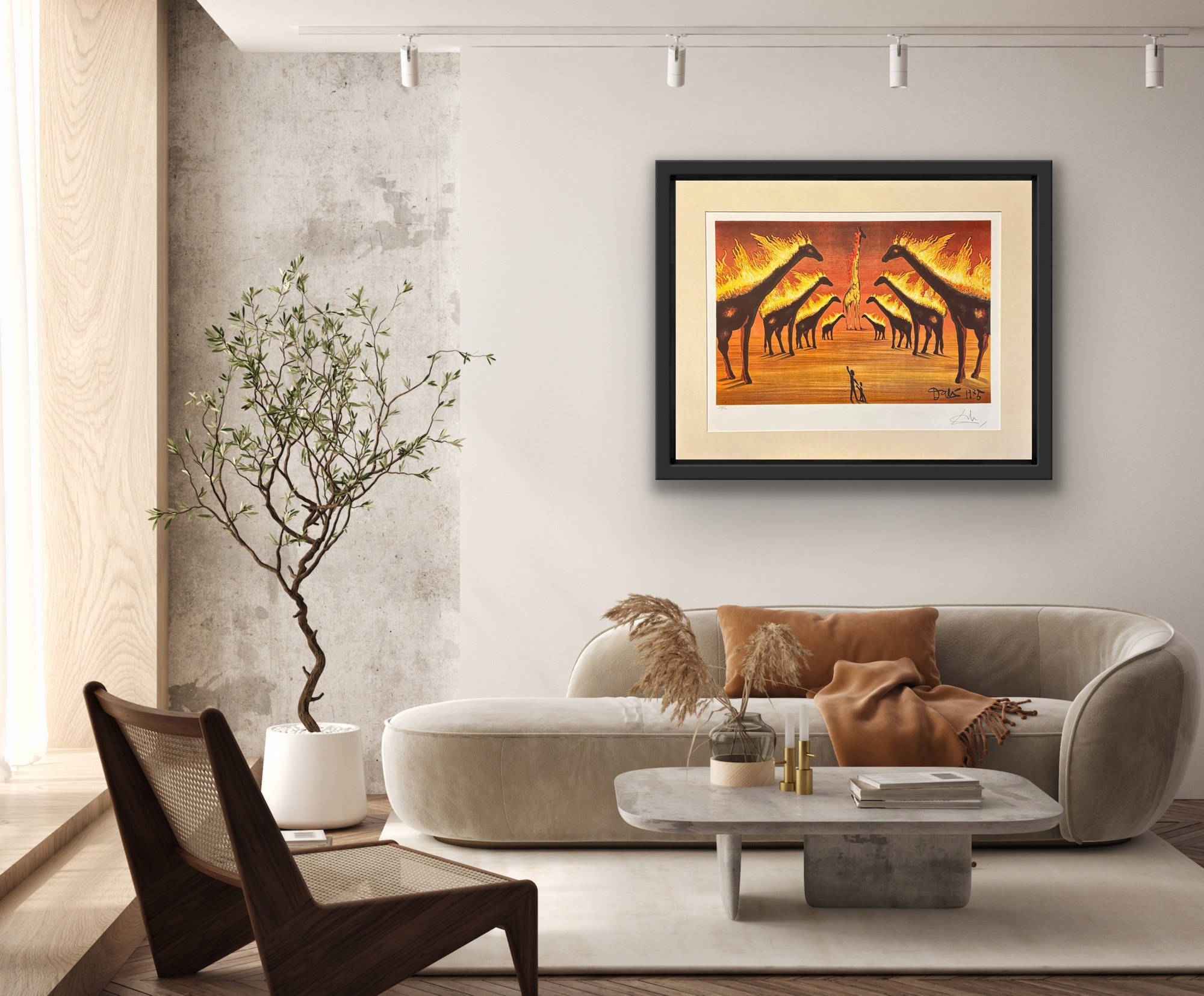 Salvador Dalí | Les Girafes en Feu (also known as Giraffe Avignon ...
